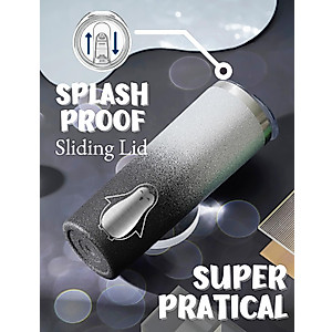 Onebttl Penguin Gifts for Women Teens, Penguin Tumbler for Penguin Lovers on Birthday, Mother's Day, Cute 20 oz Insulated Stainless Steel Tumbler with Lid and Straw - Glitter Cute Penguin