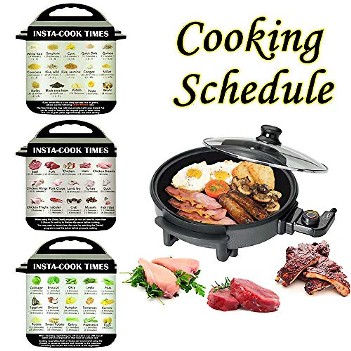 Electric Pressure Cooker Magnetic Memo Sticker Cooking Schedule Common Menu Diverse Common Menu Cooking Times for Electric Pressure Cookers Instant Pot