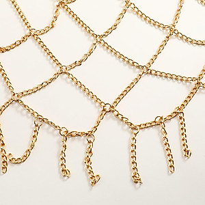 Salliy Rhinestone Body Chains Skirt Gold Sexy Belly Chain Dresses Festival Outfits Summer Body Bottom Jewelry for Women