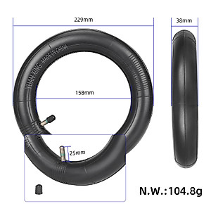 RidTianTek 10x2.125 Tire with Inner Tube 10 inch for Segway F20/F25/F30/F40/F65/D18W/D28U/D38U Heavy Duty Replacement Wheels Parts Inner Tube Tire for Electric Scooter Accessories