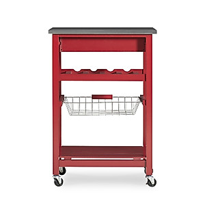 Linon Home Décor Kitchen Cart Red