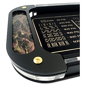 Omega and Mini Mega Dice Tray with Farkle Score - Mini Mega 12" Nebula Stardust