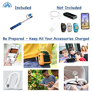 Kaizen Kreations MultiCharger for MagicBand+, MagicBand +, Magic Band Compatible with FuelRod & Other External Battery. Disneyland Accessories for Trip to Disney World Cruise (USB-A & USB-C, 1-Pack)