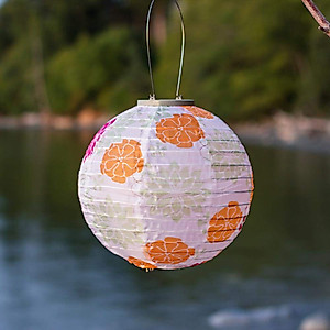 Allsop Home & Garden 31578 Glow Solar Lantern44; Floral Bloom