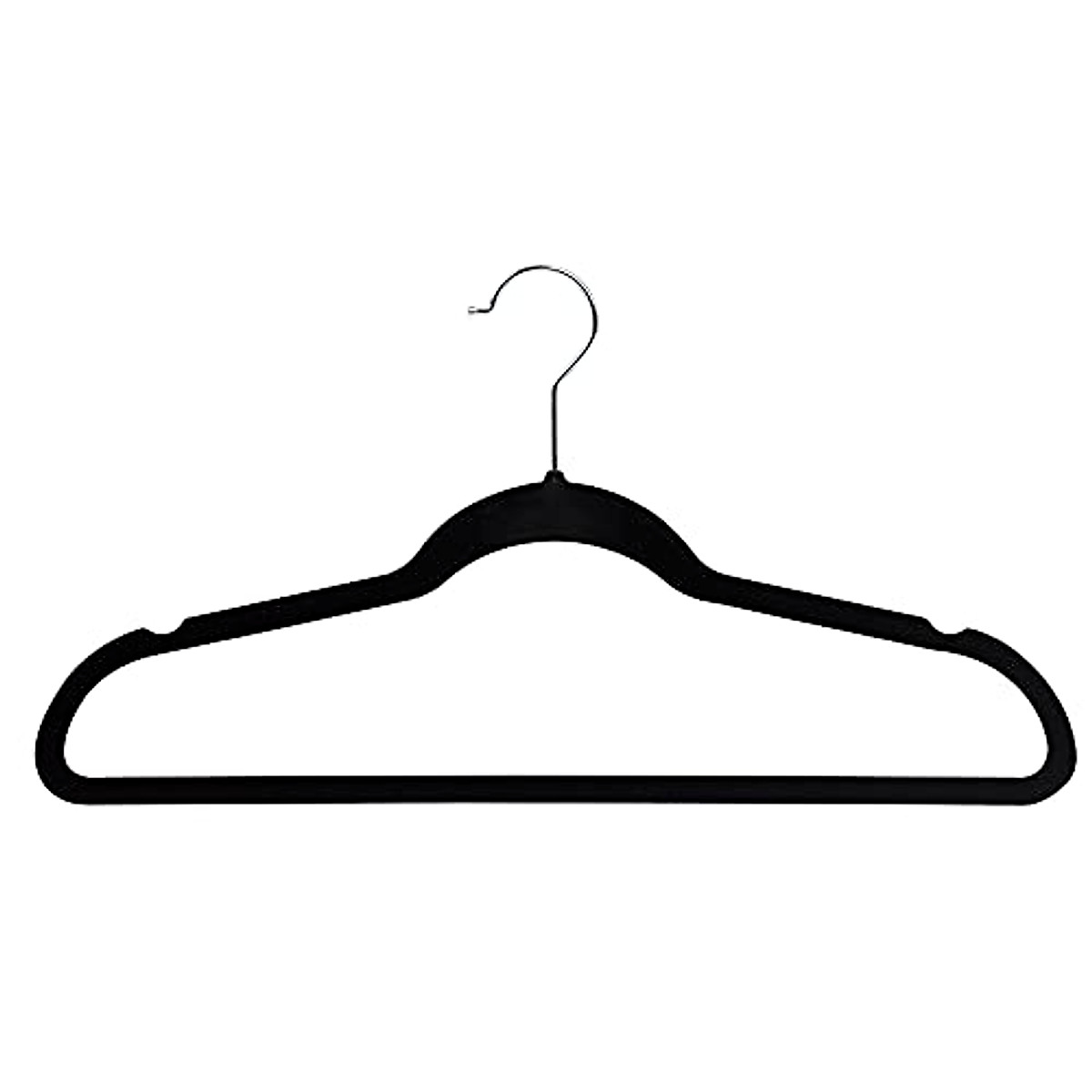 10 PACK VELVET HANGER BLACK
