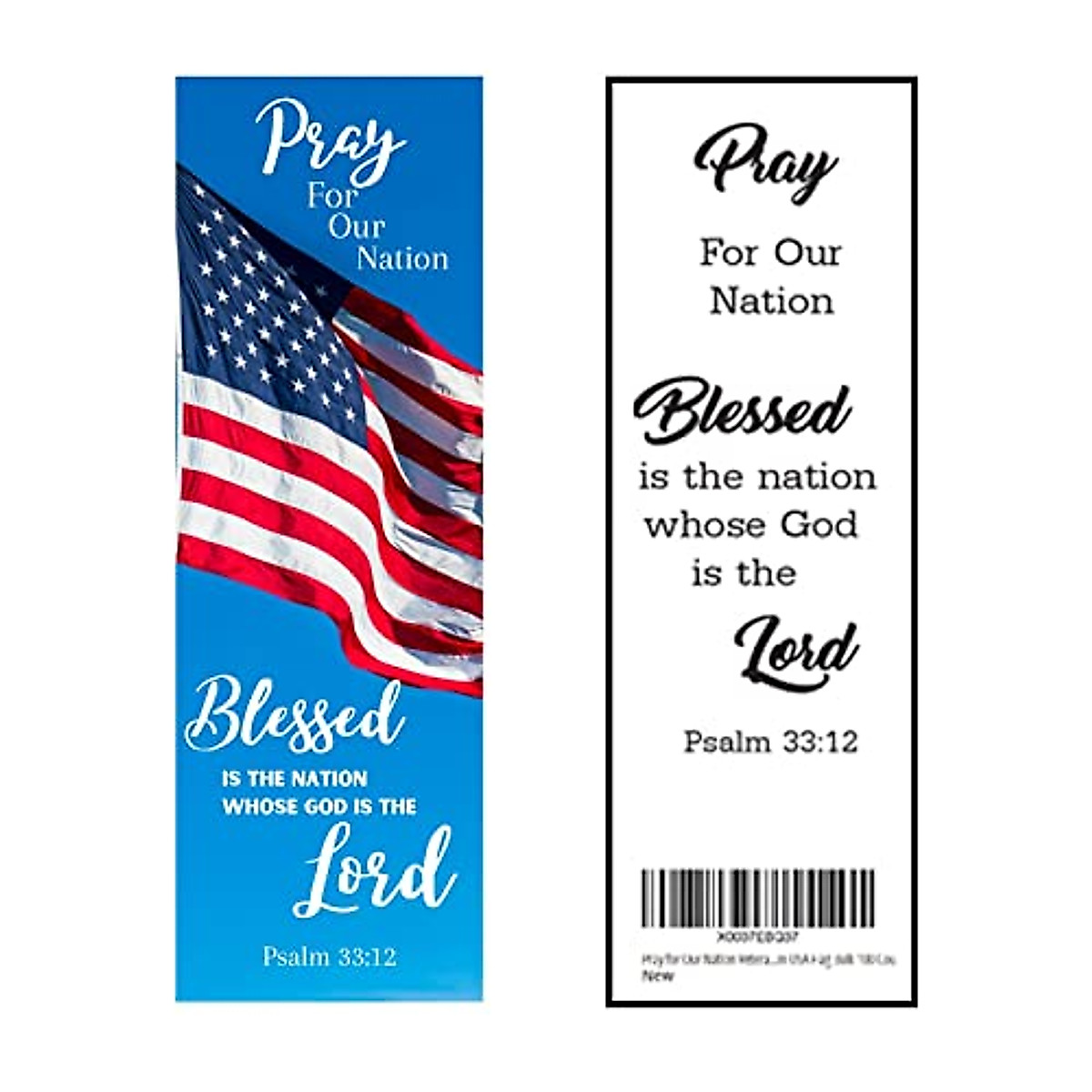 Pray for Our Nation Veterans Gifts Military Patriotic Bible Verse Bookmarks Fourth of July Memorial Day Cards Made in USA Flag Service Men Independence Day Bulk 100 Count