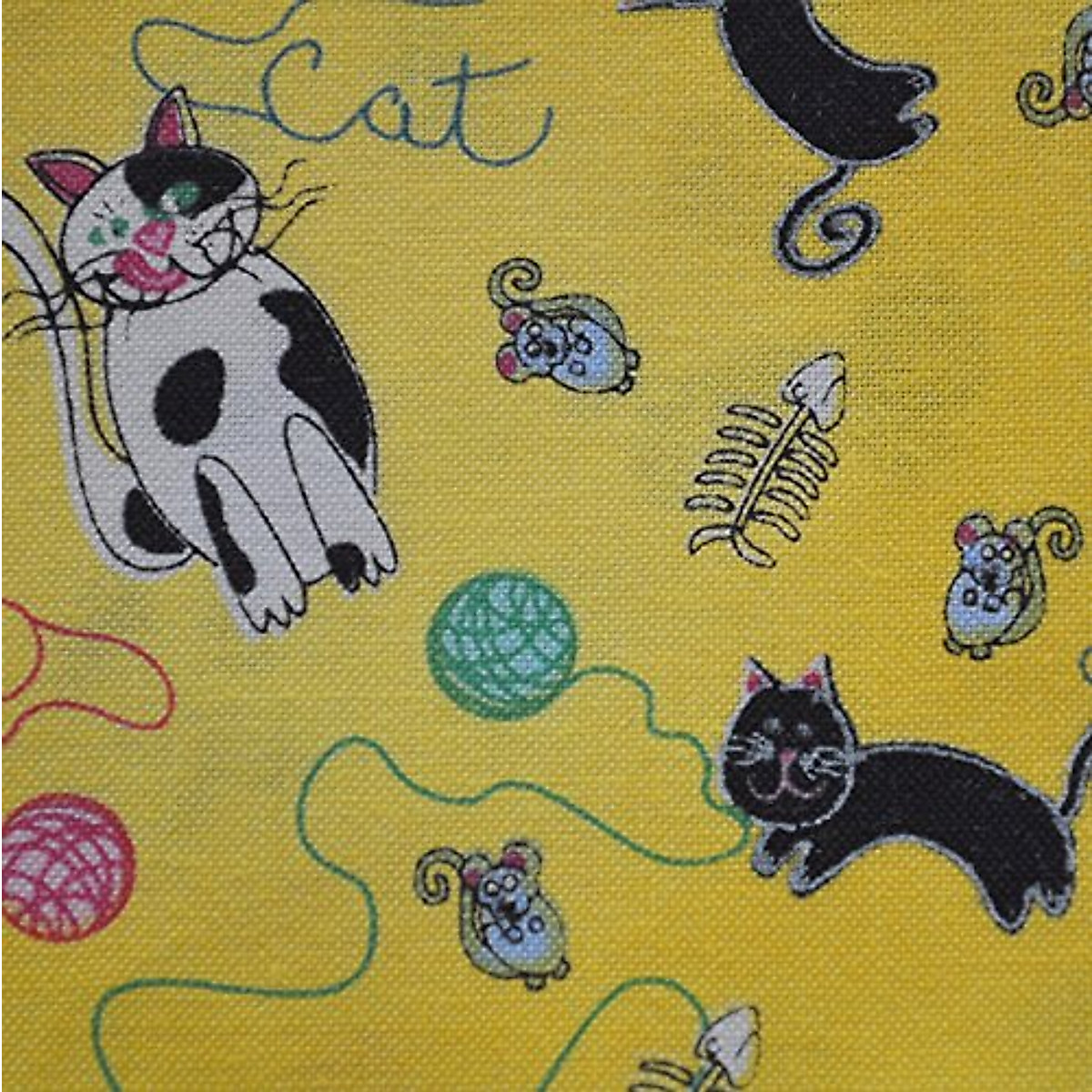 Cats Meow 4" Fabric Squares Charm Pack 100% Cotton, 40 Pieces