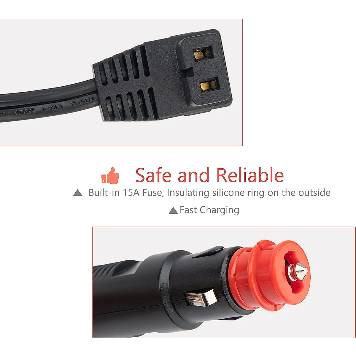12V/24V DC Power Cord Cigarette Lighter Plug Car Refrigerator DC Power Cable Compatible with Alpicool/Dometic/ARB/Ausranvik/ICECO Portable Car Refrigerator Fridge