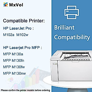 MxVol Compatible 17A CF217A Toner Cartridge replacement for Laserjet Pro MFP M130nw M130fw M130fn M130a M102w M102a M130 M102 Printer Toner (Black, 2-Pack)