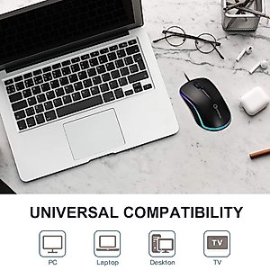 COOLERPLUS FC112 USB Optical Wired Computer Mouse with Easy Click for Office and Home, 1000DPI, Premium and Portable,Compatible with Windows PC, Laptop, Desktop, Notebook (Black)