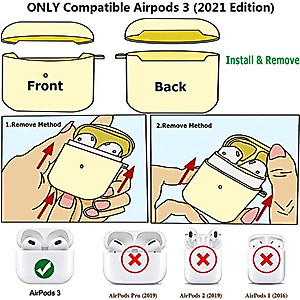 Olytop Cute Succulent Airpods 3rd Generation Case, Cover for Women Printed Airpods 3 Protective Hard Cover Skin Girl Women for Apple iPod 3rd Gen Case with Keychain-Cactus