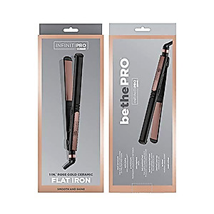 INFINITIPRO BY CONAIR Rose Gold Ceramic Flat Iron, 1-inch
