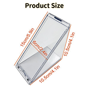 RAUWIZX 2 PCS Magnetic Sandwich Container, Sandwich Container Washable Crisper, Reusable Sandwich Container, Portable Acrylic Clear Sandwich Bento Box with Lid Sandwich Organizer