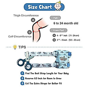 Simply Kids (2nd Gen.) Baby Knee Pads for Crawling (2 Pairs), CPSIA Certified - Comfortable Knee Protector for Toddler, Infant, Girl, Boy, Crawler - Rodilleras para Bebe