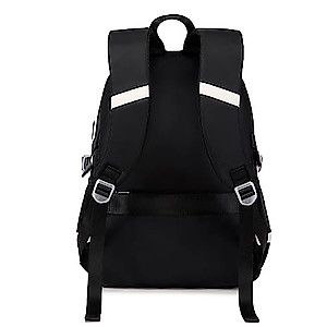 Teecho Waterproof Backpack Set for Teen Girls Cute Backpack Purse for Women Weeken Travel Rucksack Black