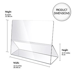 Srenta Durable Acrylic Cookbook Stand Transparent Easy Viewing iPad/Tablet Holder, Great for Cooking/Baking Without Making Your Cook Book Dirty.