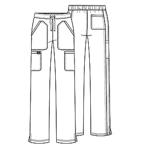 WW Revolution by Cherokee Women's Mid Rise Moderate Flare Drawstring Pant Tall, Hunter Green, X-Small Tall