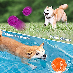 12Pack Squeaky Dog Toys,2.5" Spiky Dog Ball,Dog Spiky Ball Cleans Teeth Pet Toys,Squeaky Dog Balls for Aggressive Chewers,TPR Rubber Puppy Toys,Bright Color Dog Chew Toys for Small Medium & Large Dogs