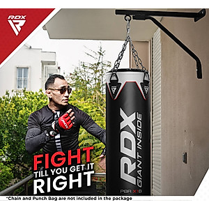 RDX Punching Bag Bracket Wall Mount Hanger, Iron Hook D-shackle Heavy Duty powder coated steel Hanging Stand, Home Boxing MMA Training Gym Fitness Indoor Outdoor Workout, 37CM Length, Holds Upto 130lb