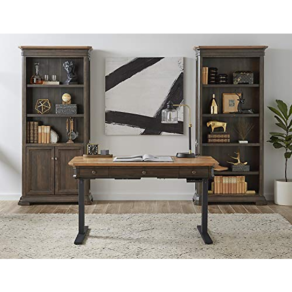 Martin Furniture Executive Bookcase with Doors, Fully Assembled, Brown (IMSA3678D)
