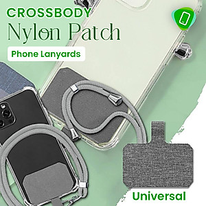 CoGear - Universal Phone Lanyard Patch, Nylon Patch Phone Lanyard, Crossbody Nylon Patch Phone Lanyards (Yellow, 1 Pcs)