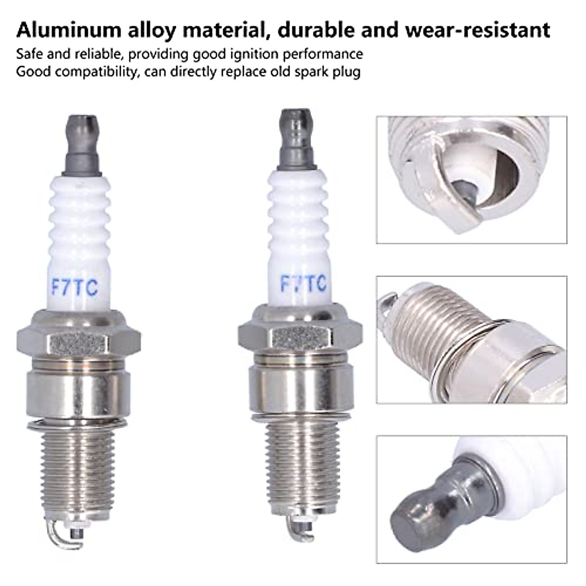 WESE Spark Plug, 2PCS Spark Plug Replacement F6RTC for MTD 951‑10292 751‑10292 Torch Engine 131‑039 Lawn Mower, WESE-138