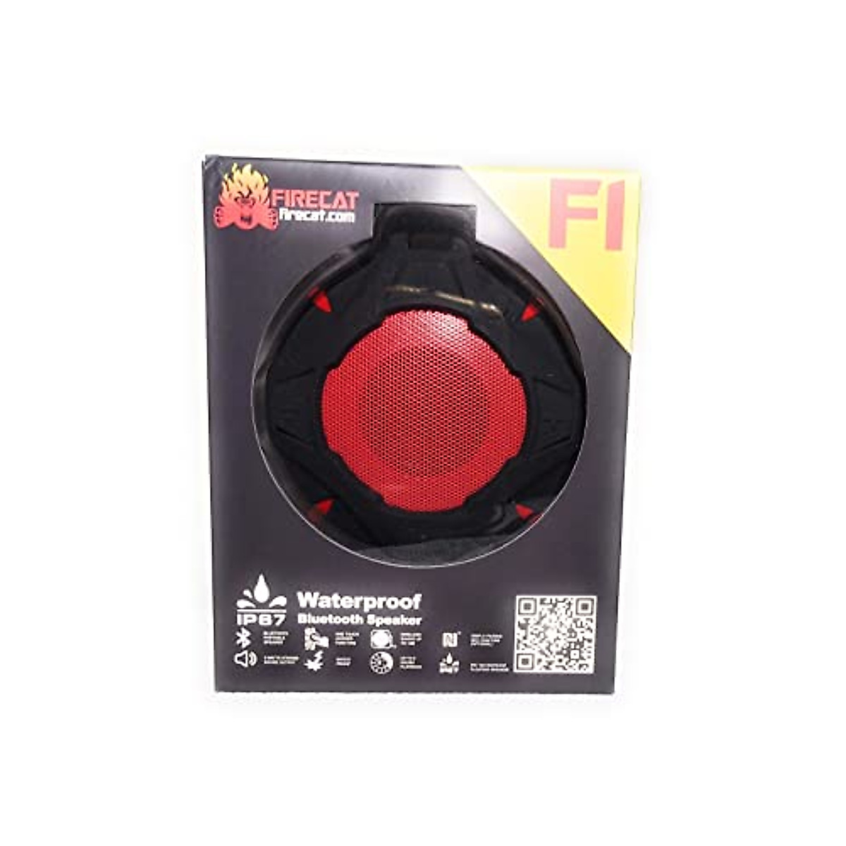 FIRECAT F1 Bluetooth Shower/Outdoor Speaker, Portable, Hands Free Talk, IP67 Waterproof Speaker, Floating, True Wireless Stereo, Beach, Use for; Shower, Pool and Beach Fun, Boating, Hiking, Camping.