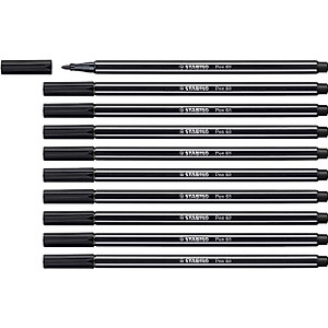 STABILO Pen 68 black pack of 10 - Premium felt-tip Pen