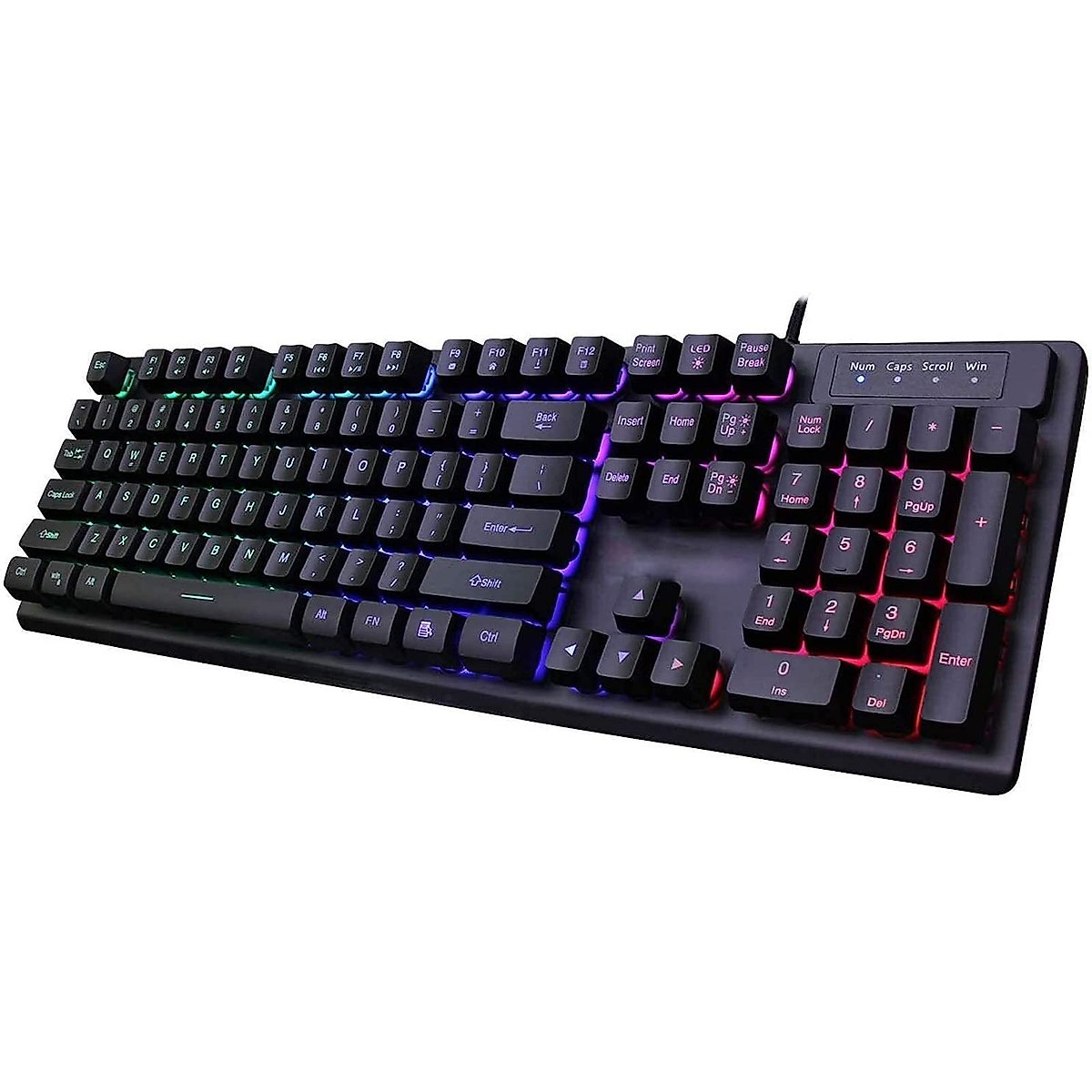 XYLXJ Computer Keyboard and Mouse Combos, Wired Gaming Keyboard Mechanical Feeling Backlit Keyboards USB Keyboard Waterproof Computer Game Keyboards
