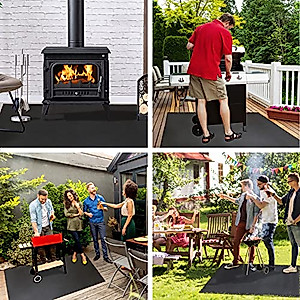 SFSGQZTZ Grill Mats for Outdoor Grill Deck Protector, 40 X 65 in, Fireproof Mats Protects Decks and Patios, Durable Fire Pit Mat, Portable and Waterproof