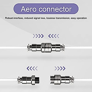 ZIYOU LANG C01 Custom Coiled USB C to A Cable with Detachable Double Sleeved Spiral Cable Extendable Spring Line Metal Aviator for Playstation Xbox Keyboard Mouse USB Flash Drive Printer(White)