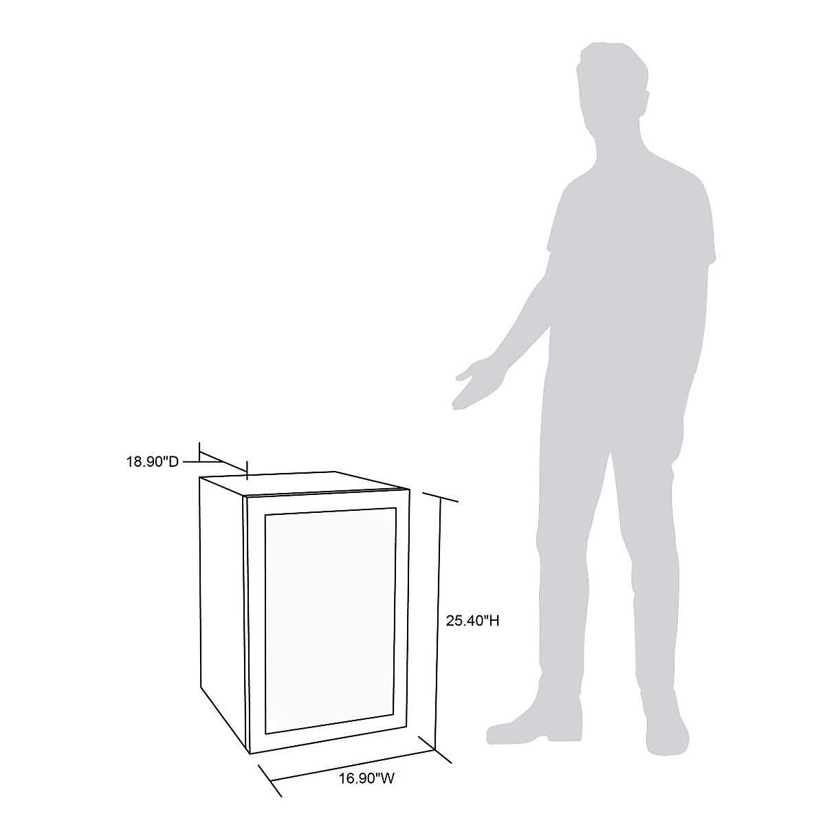 NewAir AB-850 Beverage Refrigerator Cooler with 90 Can Capacity - Mini Bar Beer Fridge with Right Hinge Glass Door - Cools to 37F - Stainless Steel