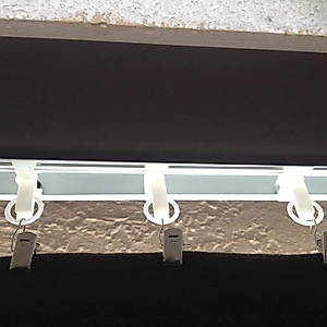 ZZLZX 200PCS Cafe Curtain Rings, Clear Plastic Rings, Plastic Roman Blind Curtain Rings, O-Rings for Roman Shades