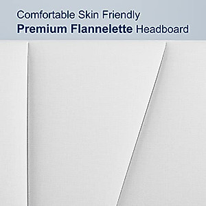 Molblly Full Bed Frame Upholstered Platform with Headboard and Strong Wooden Slats, Strong Weight Capacity, Non-Slip and Noiseless,No Box Spring Needed, Easy Assembly,Light White