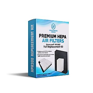 Premium True HEPA Replacement Filters for HPA300 Air Purifier Includes 3 HEPA R Filters and 4 Pre-Activated Carbon Filters - Fits models in the HPA090 series, HPA100 series, HPA200 series, HPA300