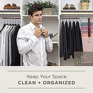 MORALVE Space Saving Hangers Bundle (Mahogany)