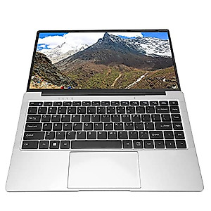 Acogedor 14in Slim Laptop, 1920x1080 HD Screen, 6G RAM, for Intel J4105 CPU, with Touchpad Keyboard, Webcam, HDMI, Bluetooth, Thin Portable Laptop Computer (Silver)