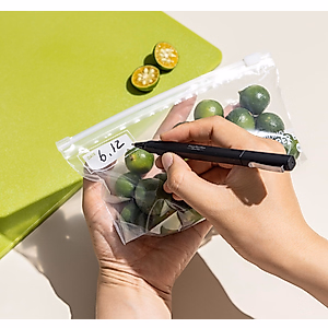 Snack Slider Storage Bags- 80 Count, Featuring Expandable Bottom, Zero BPA, Microwave-Safe(2 boxes of 40)