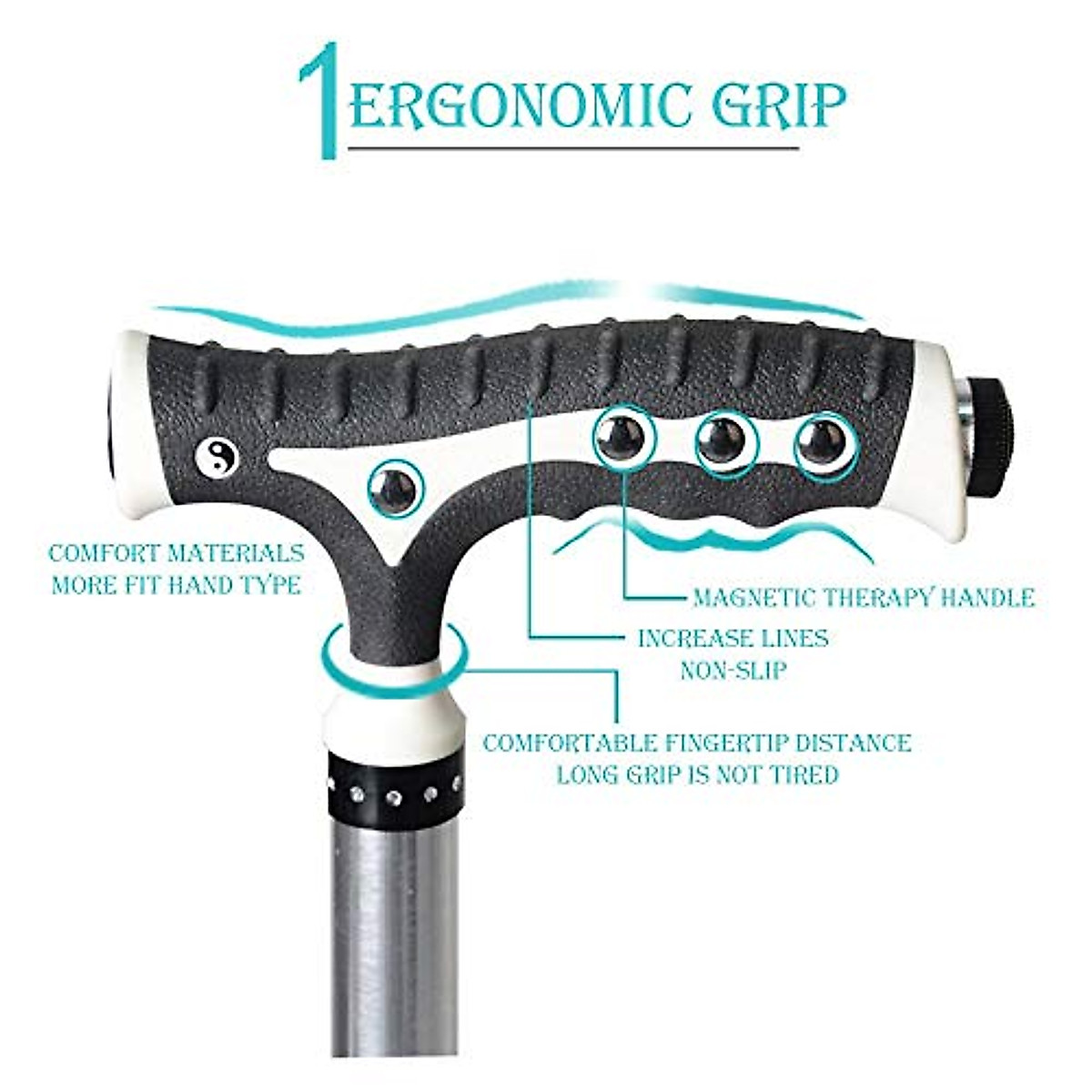 TEmkin Walking Stick with Seat Cane Chair Old Man Cane Stool Crutch with Stool Walking Stick Collapsible Telescopic,NotAdjustableLampHead