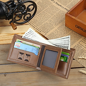 Lovejewelry Personalized Custom Picture Wallets for Men Engraved Leather Photo Wallet for Father Boyfriend (Style 4)