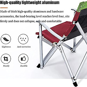 UTOQIA Camping Chair Camp Chair Fishing Chair with Foldable Backrest, Camping Ultralight Aluminum Tube Seat Stool Backpack Chair with Handrail Folding Chairs Outdoor Fishing Chair (Color : Green)