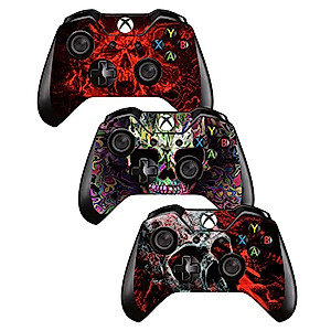 FOTTCZ [3PCS] Vinyl Skin for Xbox One/Slim/X Controller (Standard Edition), Sticker Decorate and Protect Device Surface, Group H
