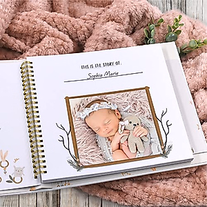 Keepsake Baby Memory Book for Boys and Girls – Timeless First 5 Year Gender Neutral Journal Scrapbook or Photo Album - A Milestone to Record Every Event from Birth Age