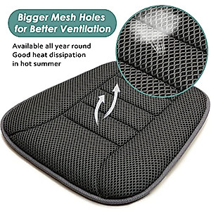 AEROiVi Car Seat Cushion for Driving, Breathable 3D Air Mesh, Non-Slip Bottom, Comfort Car Seat Protector, Car Seat Pad Also Works with Truck & Office Chair Home