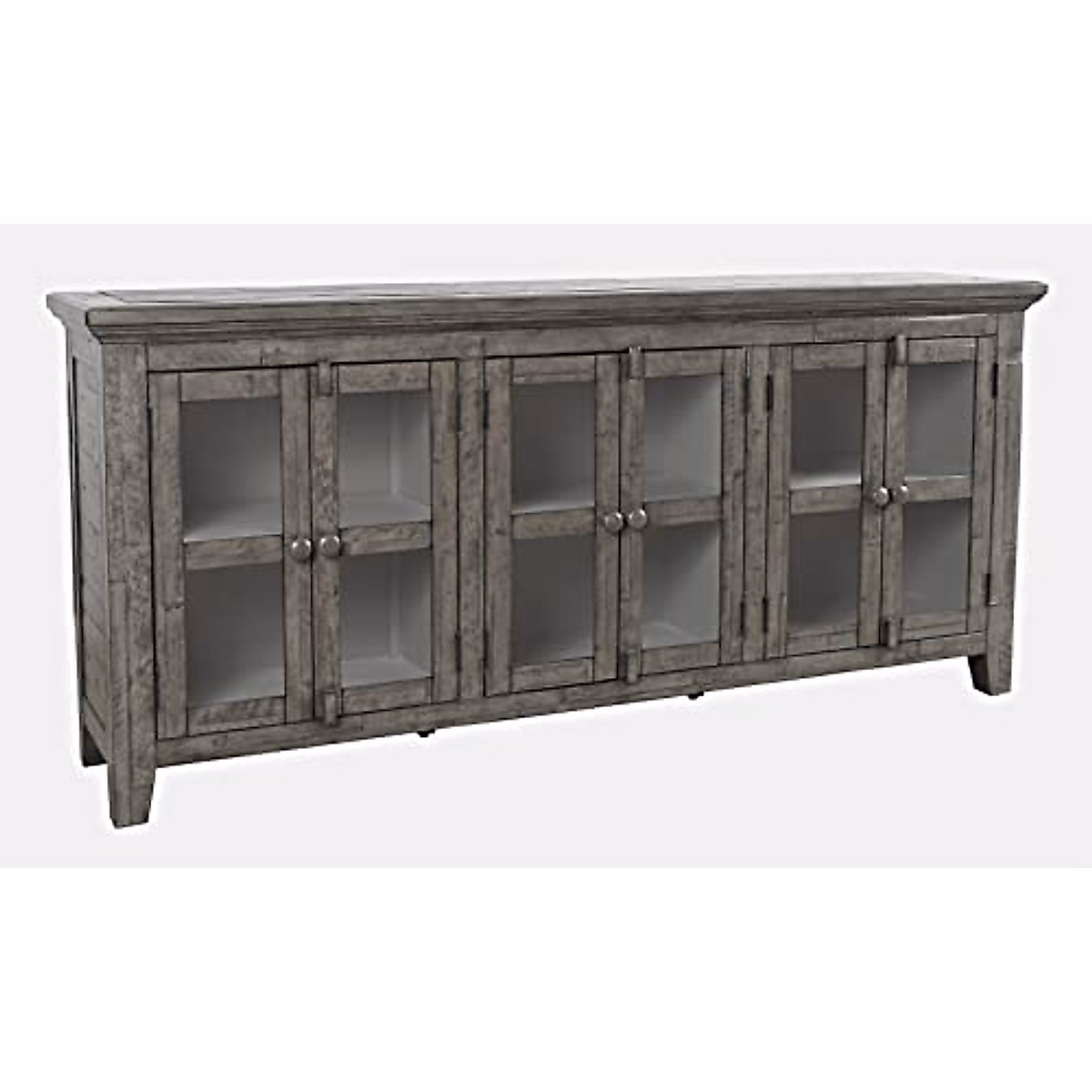 Jofran Inc. Rustic Shores Coastal Distressed Acacia Credenza Cabinet with Storage