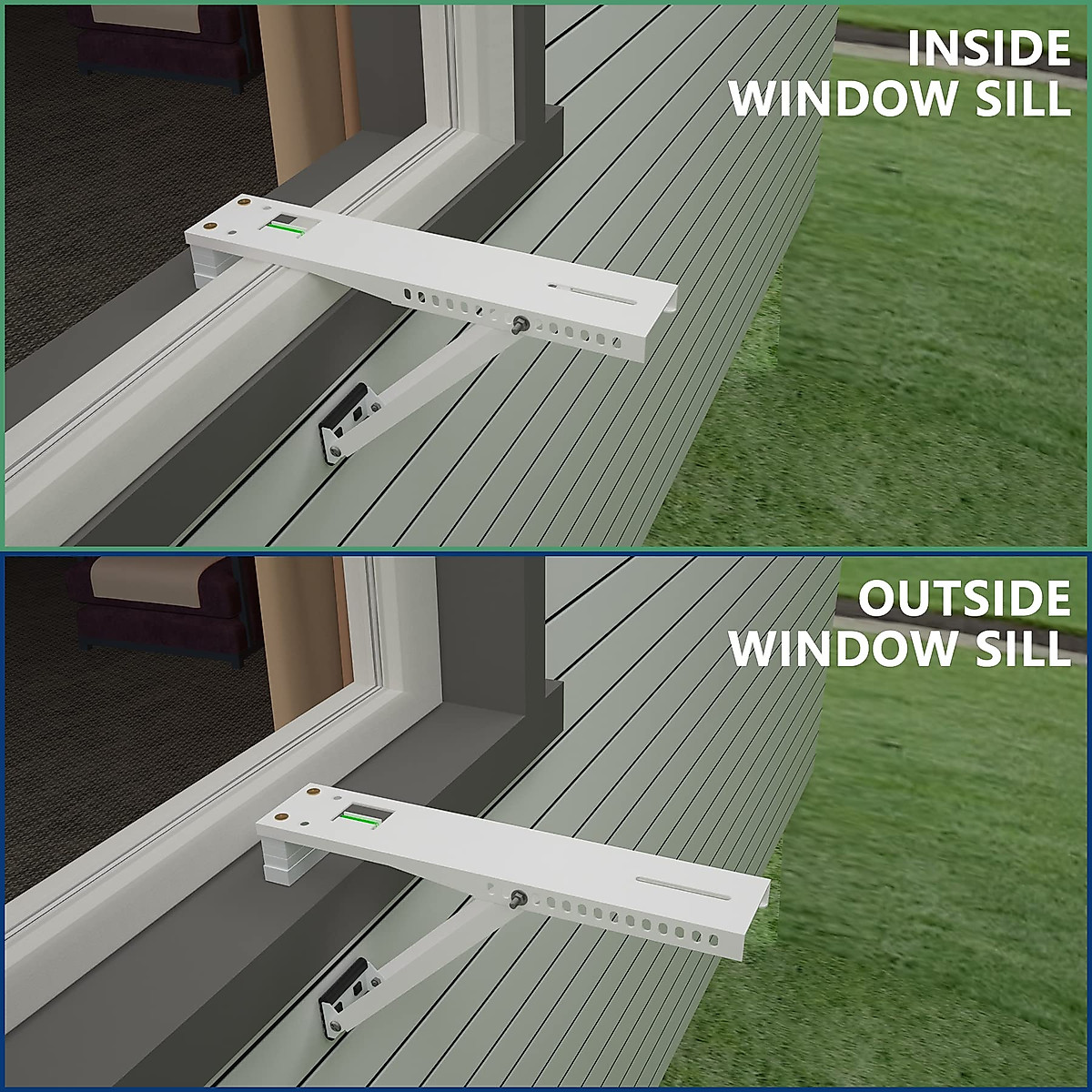 Wintcomfort Window Air Conditioner Bracket, Heavy Duty Support Bracket, Up to 165 lbs, Universal to Fit 5,000 to 22,000 BTU AC Units