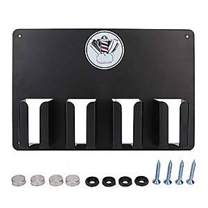 Hair Clipper Holder, Multi-Functional 4 Holes Wall Mount Hairdressing Tool Storage, Wall-Mounted Hair Cutter Brush Holder Stand
