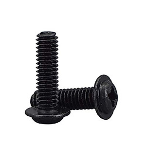 50Pcs M2 M2.5 M3 M4 PWM DIN967 304 Or Black Pan Padded Screws Referral for Computer Case Chassis Fixed Motherboard Screws with Pad - (Size: M3 50PCS/ 6mm/ 304 Stainless Steel) SCRW-096092