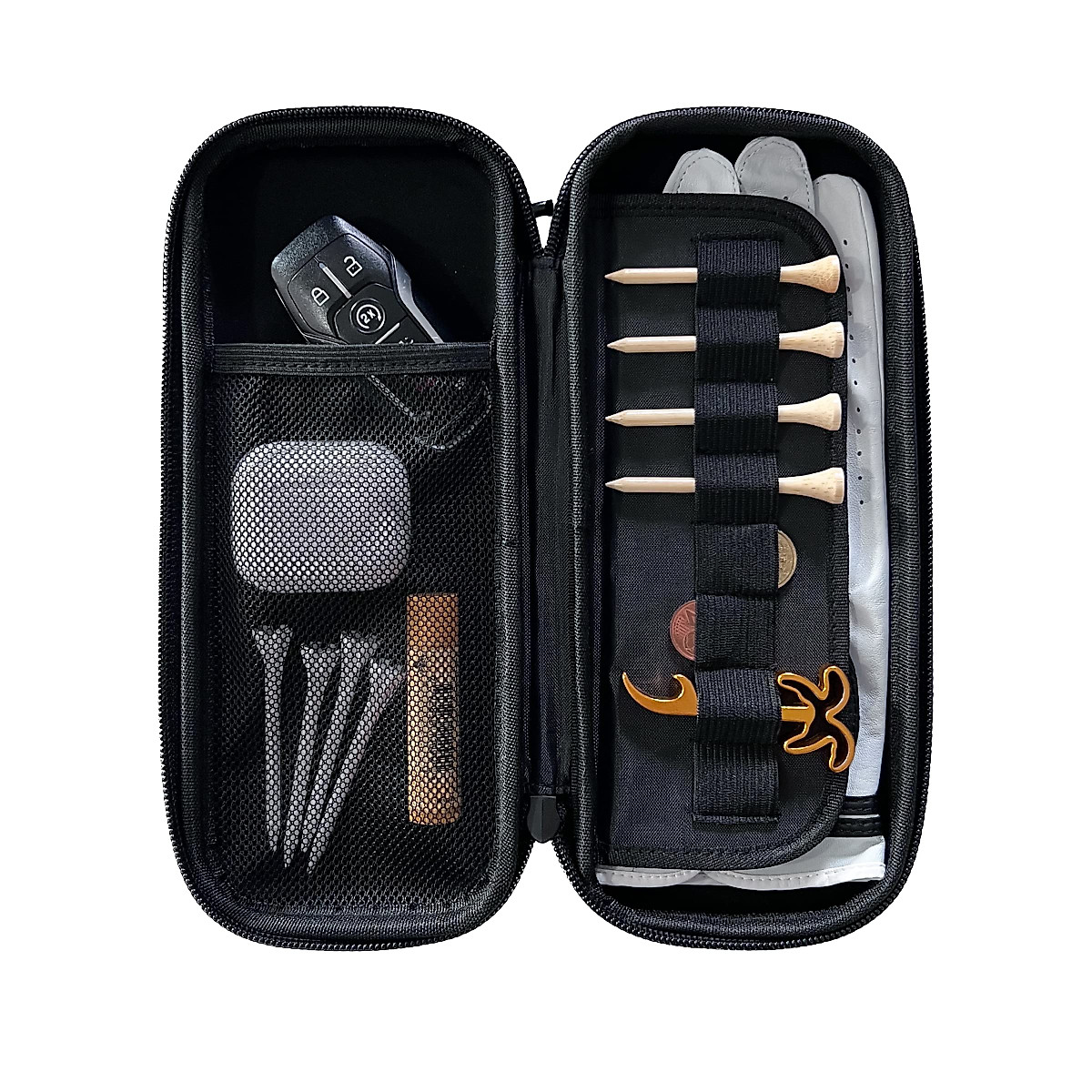 One Three Golf Club Golf Glove Holder and Protective Case - Keep Your Glove Dry with Storage for Your Phone, Keys, Tees, Ball Makers, Divot Tools and More | Golf Glove Case for Men and Women Golfers