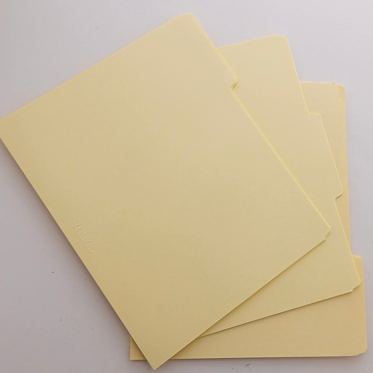 BAZIC Manila File Folder 1/3 Cut Letter Size, Left Right Center Tabs Positions, for Organizing Filing Document Storage, Total 6-Count